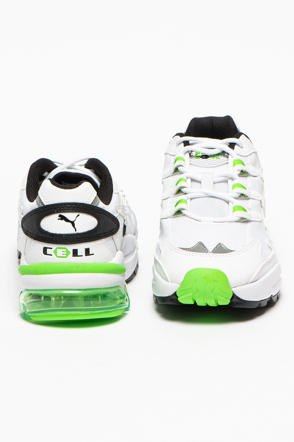 Puma, Спортни обувки Cell Alien Kite с цветен блок, Бял / Зелен / Черен ...