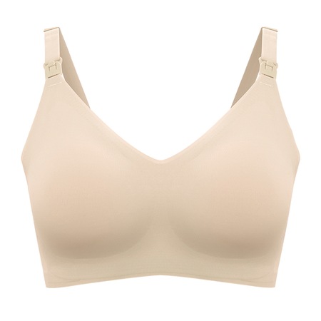 Sutien pentru alaptat, Fara cusaturi, Fara Intarituri, Marime XL, 85B-85D, 90B, Bej / Nude - eMAG.ro