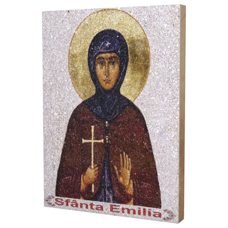 Icoana pe Coaja de OU, "Sfanta Emilia",ocrotitoarea saracilor ...