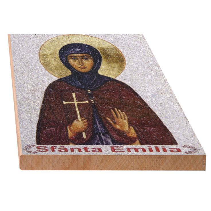 Icoana pe Coaja de OU, "Sfanta Emilia",ocrotitoarea saracilor ...