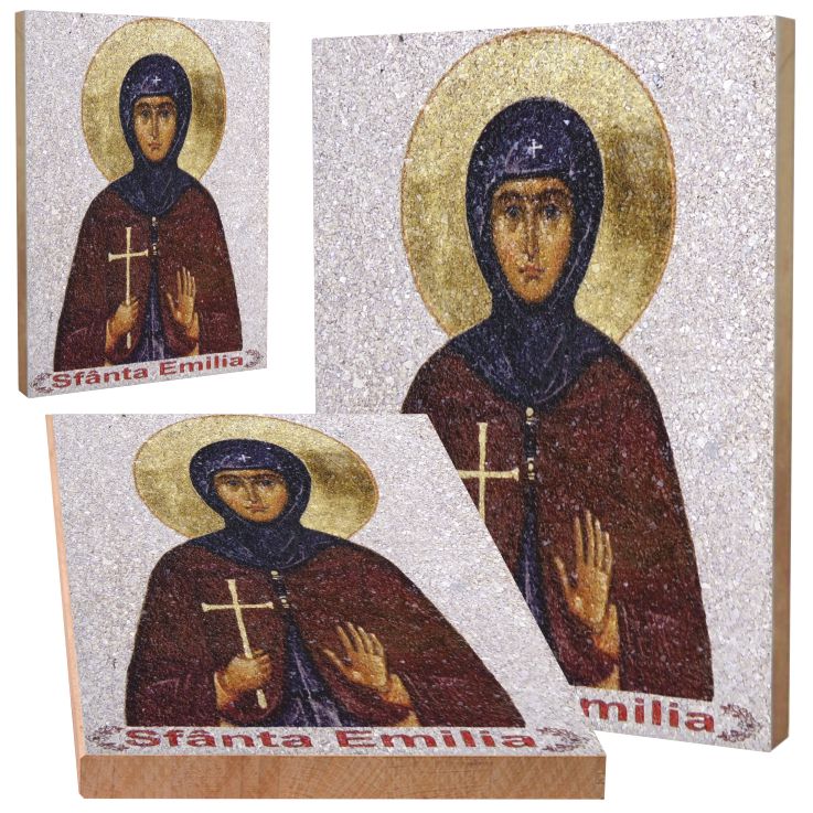 Icoana pe Coaja de OU, "Sfanta Emilia",ocrotitoarea saracilor ...