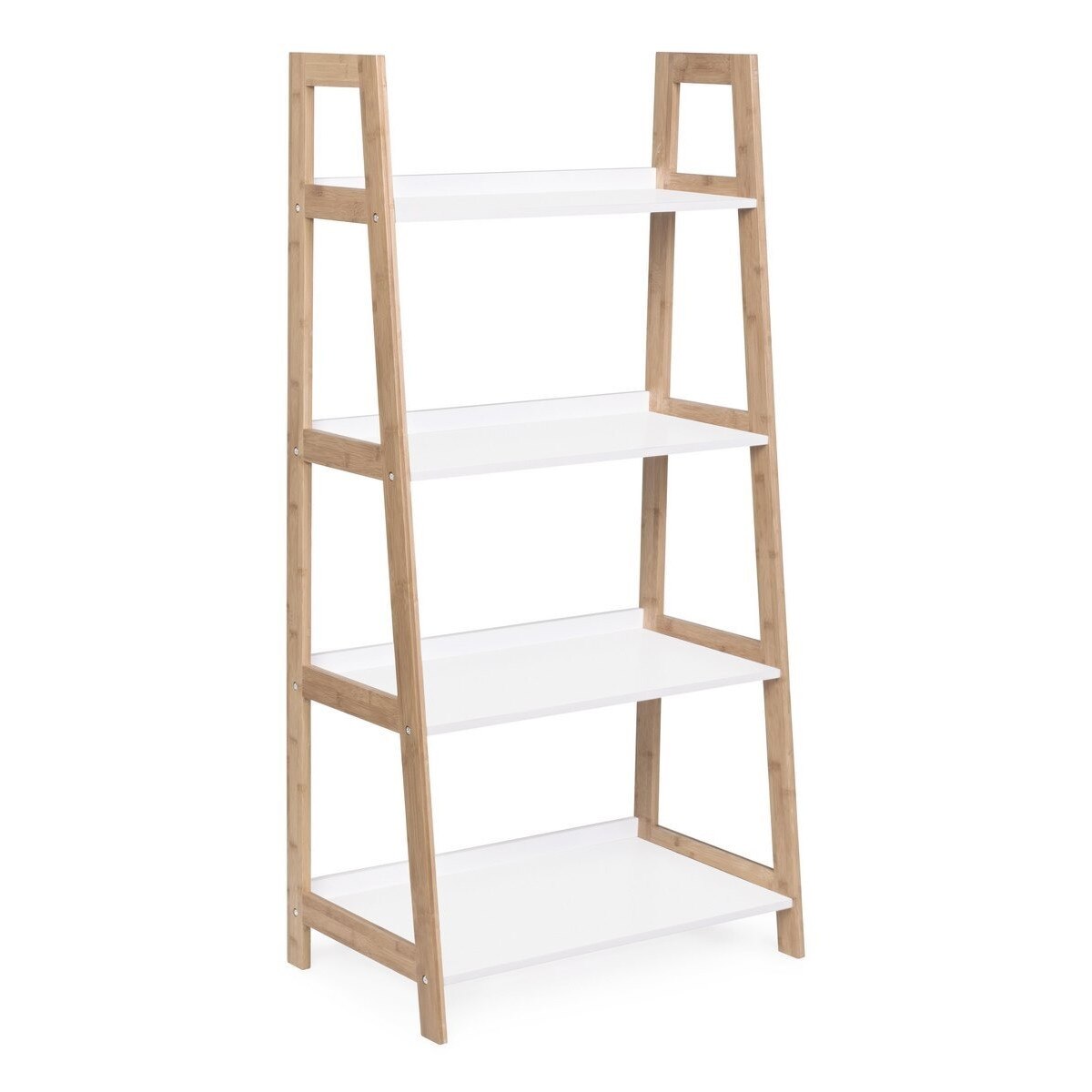 Raft de podea cu 4 polite din lemn maro alb Brooklyn 62 cm x 38 cm x ...