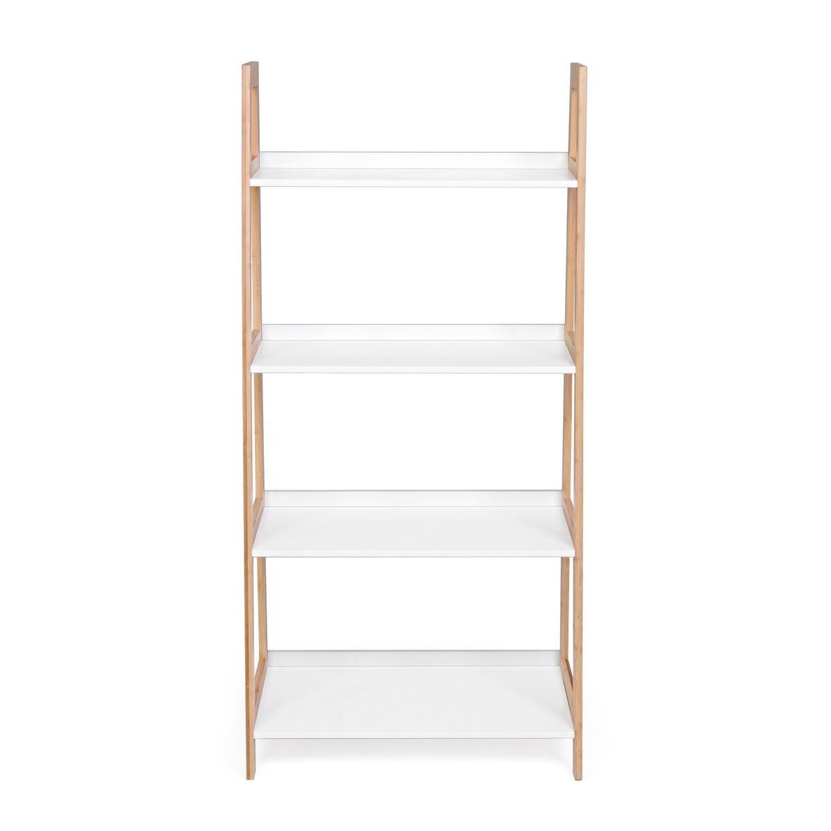 Raft de podea cu 4 polite din lemn maro alb Brooklyn 62 cm x 38 cm x ...