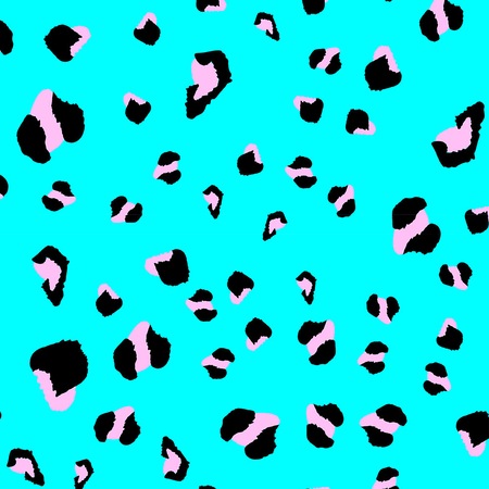 Autocolant Art Star pentru mobilier, Animal print pe fundal turcoaz ...