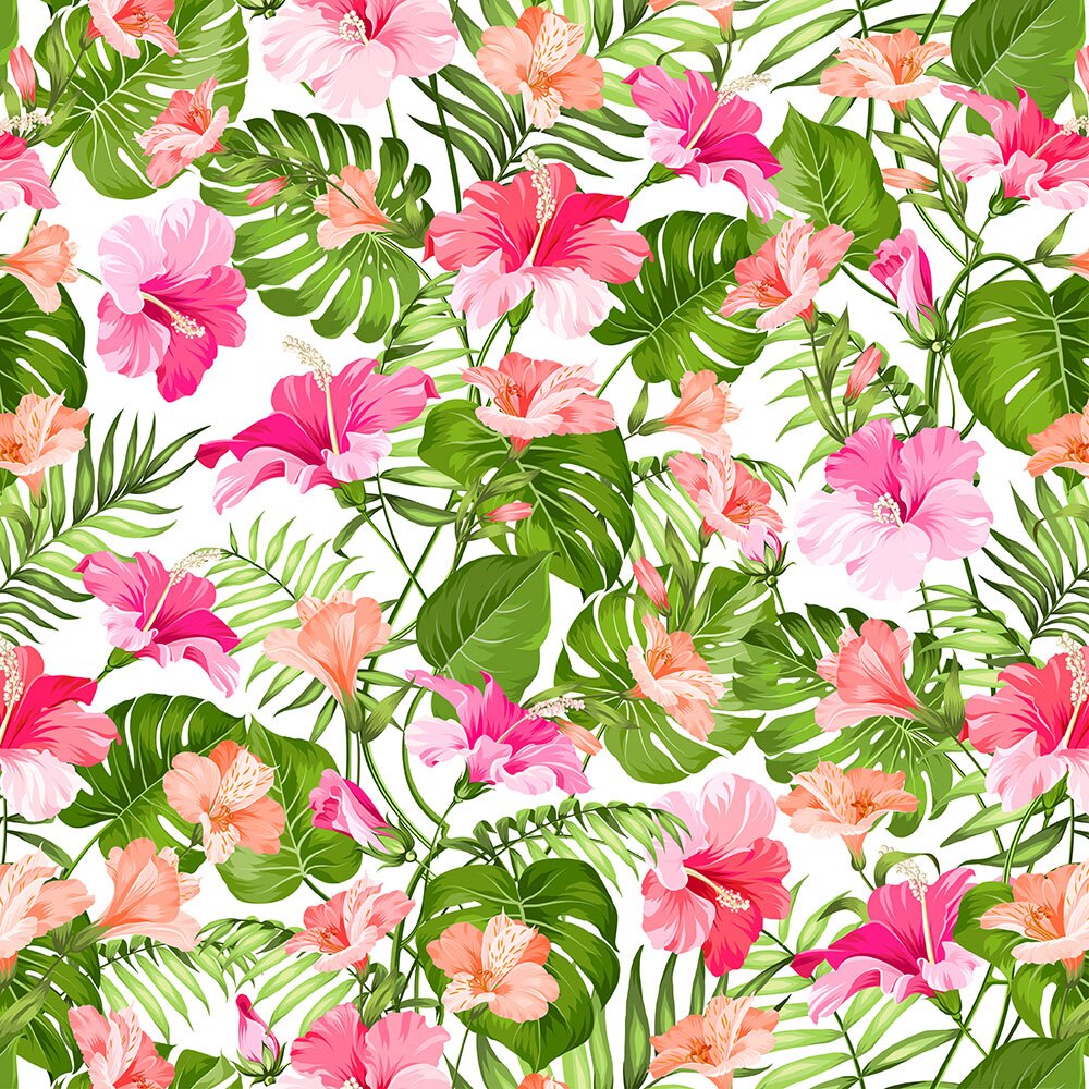 Autocolant Art Star pentru mobilier, Flori roz si oranj adunate ...