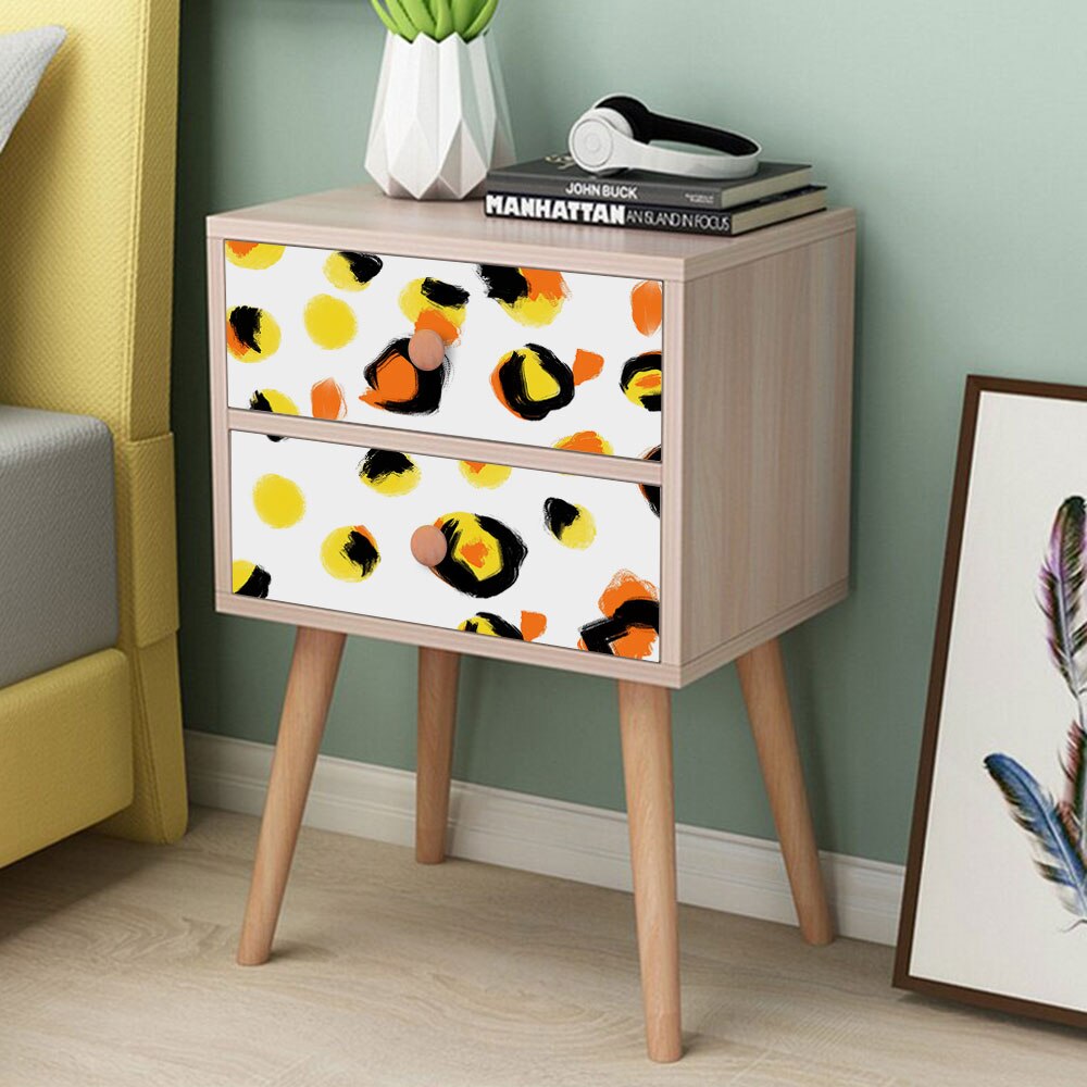 Autocolant Art Star pentru mobilier, Pete de leopard in culori calde ...