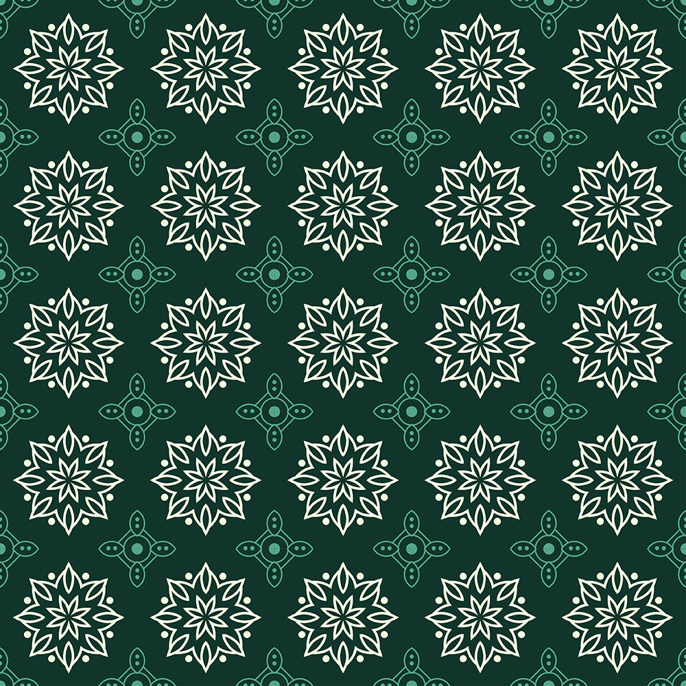 Autocolant Art Star pentru mobilier, Stele verzi, impodobite, Pattern ...