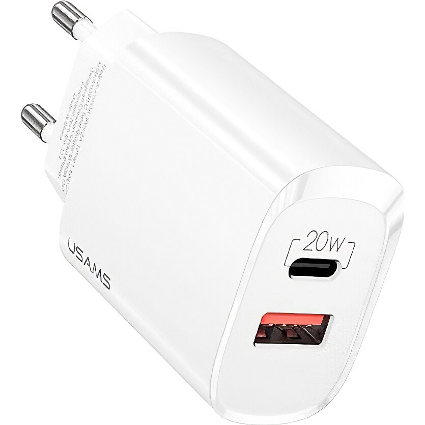 Usams T35 Usb Hálózati Töltő 1 X Usb 1 X Usb Type C 20 W Gyors