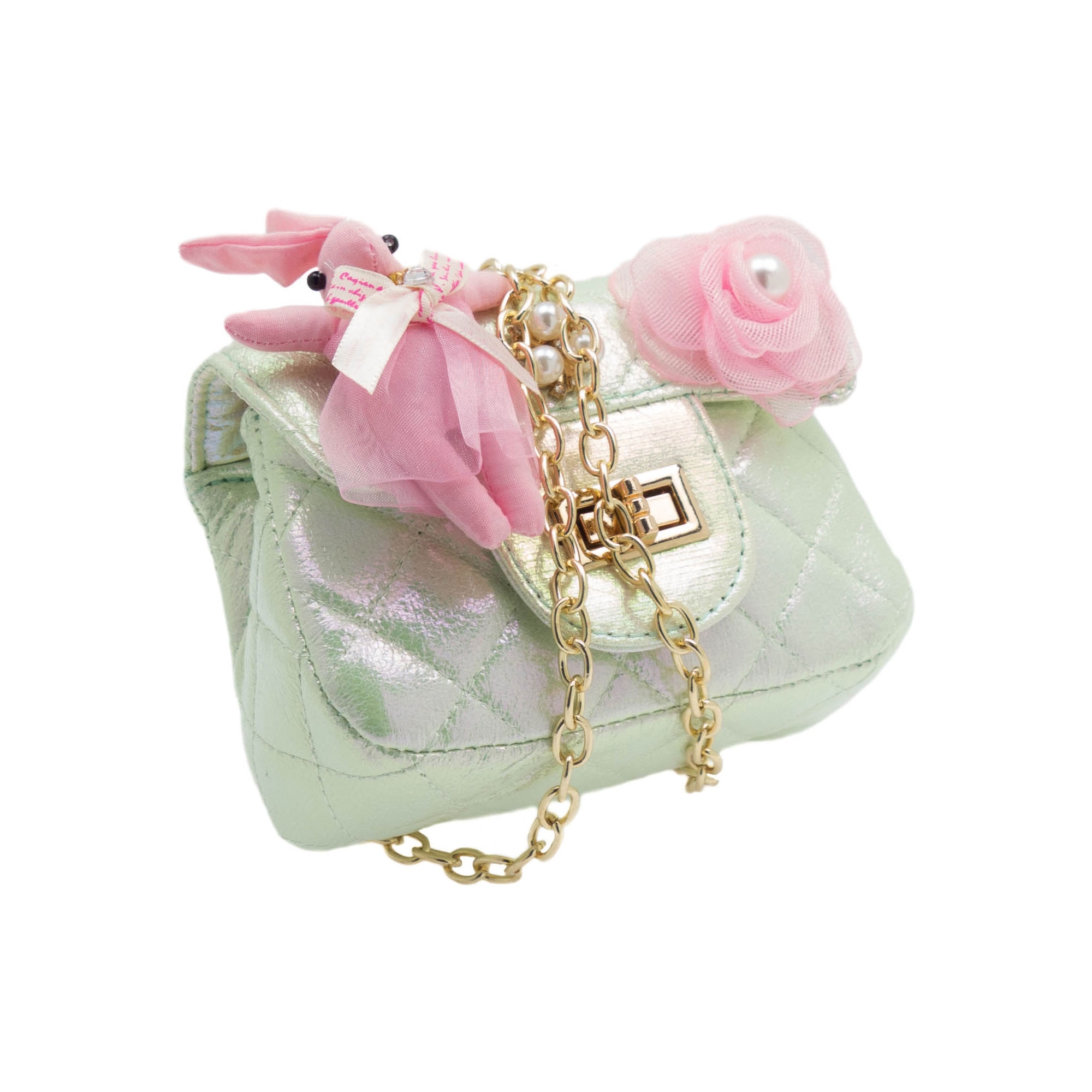 Geanta pentru copii, Vernil cu iepuras si floricica - BRS409 - eMAG.ro