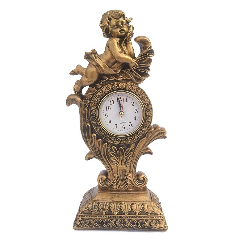 Statueta din rasina ingeras cu ceas, 30 cm - eMAG.ro