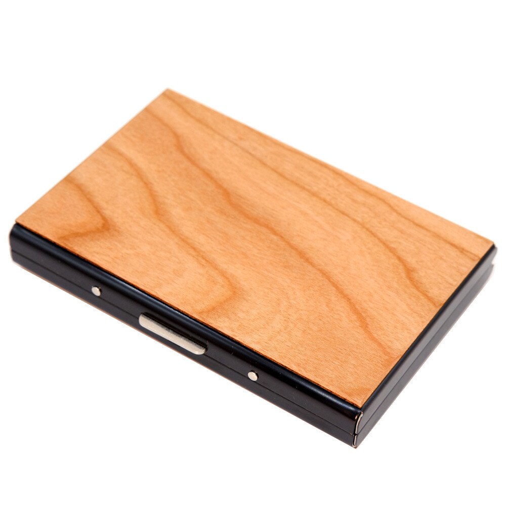 Portcard securizat RFID lemn si inox unisex, ASKSA, Compartiment 6 ...