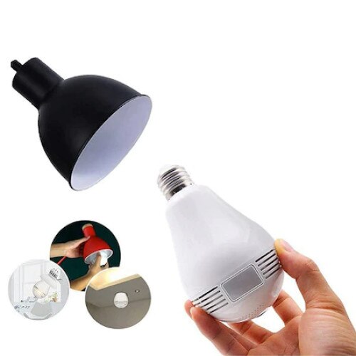 Bec cu camera spion Tiessa® - SpyCam, Wi-Fi, senzor de miscare, unghi ...