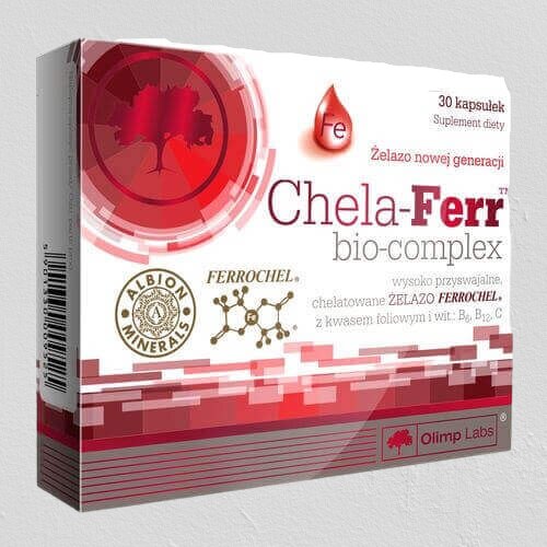 Bio-complex cu fier si vitamine Olimp Chela-Ferr, 30 capsule - eMAG.ro