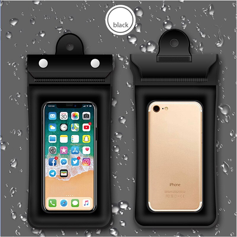 Set 2 Huse telefon subacvatice, GOGOU, PVC, 22.5 x 11.5 cm, negru / alb ...