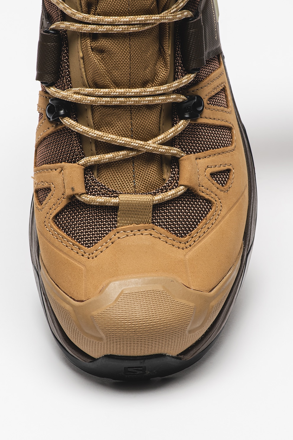 Salomon, Ghete cu garnituri din piele nabuc pentru drumetii Quest 4 GTX ...