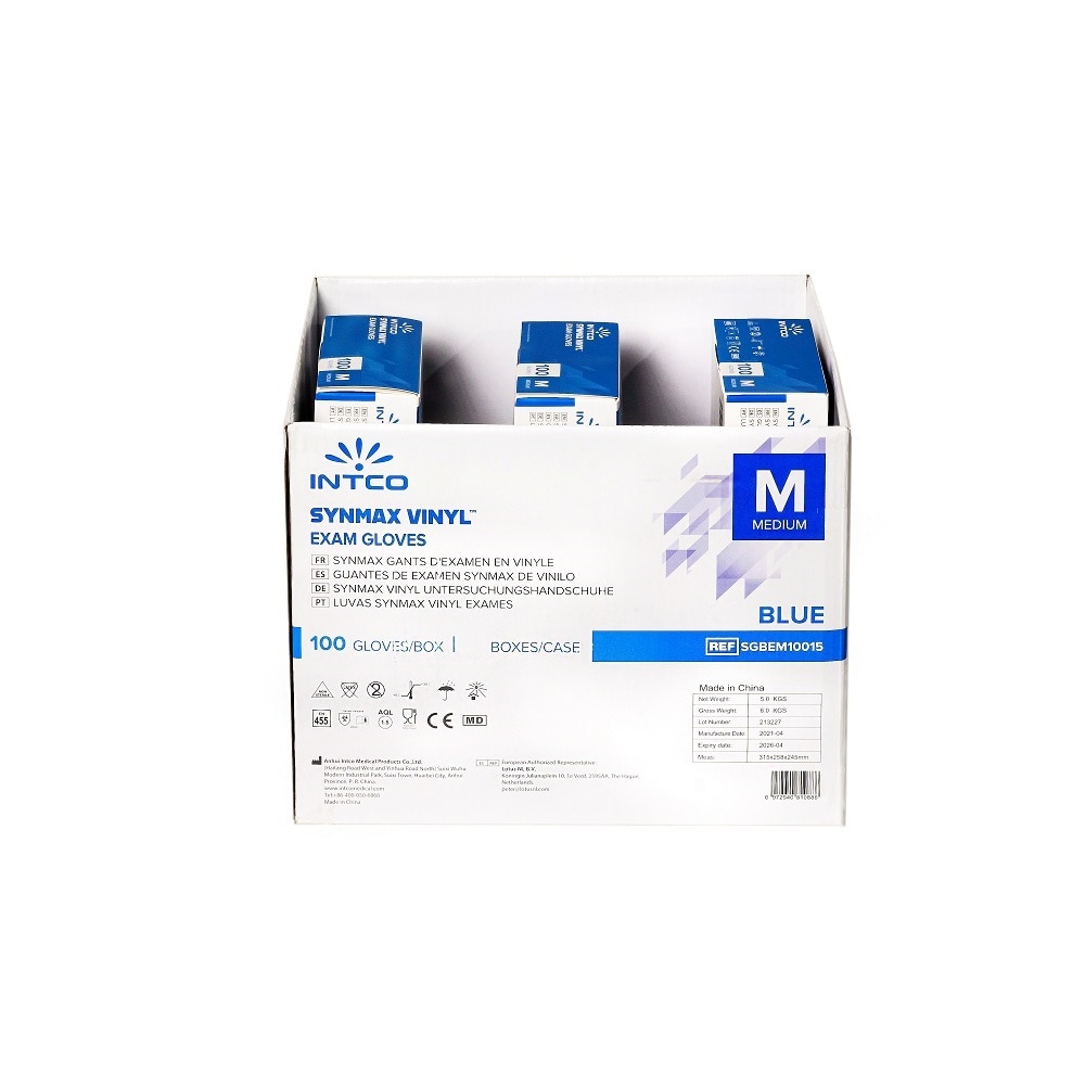 Комплект от 3 кутии Винилови ръкавици за еднократна употреба INTCO ...