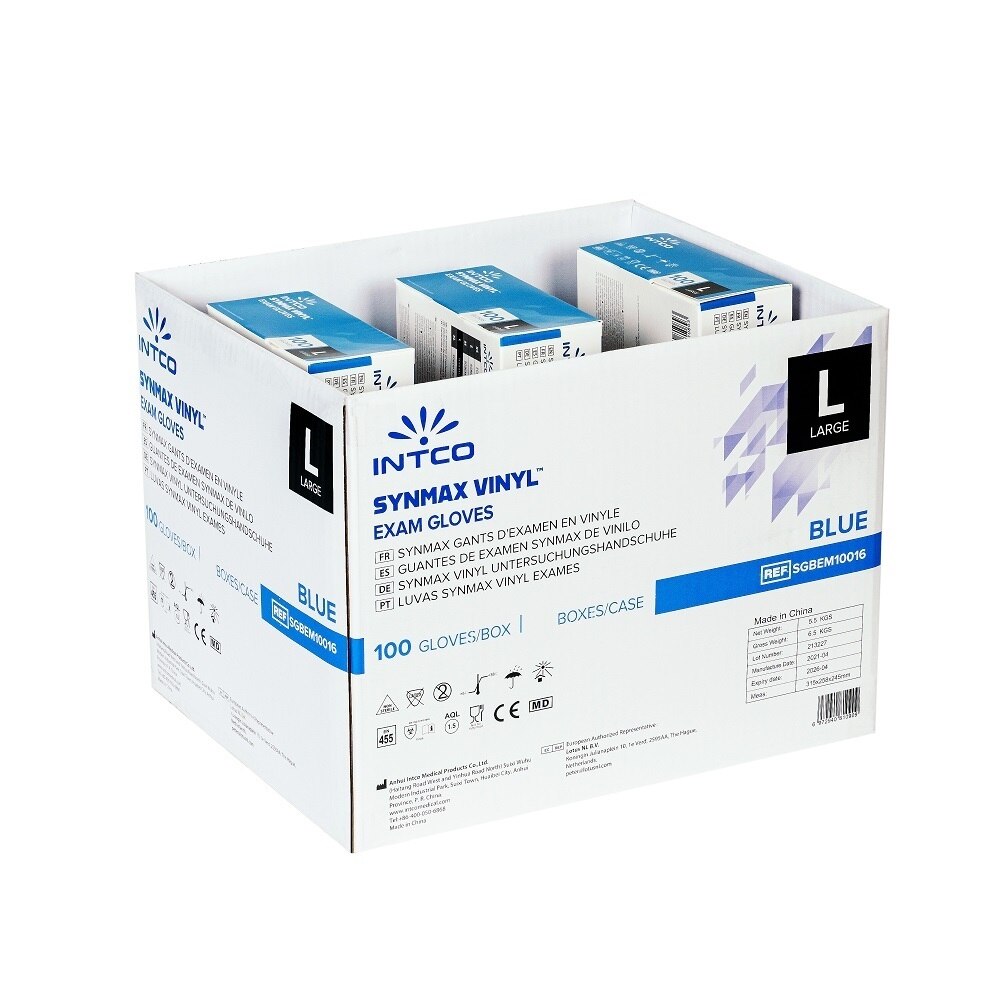 Комплект от 3 кутии Винилови ръкавици за еднократна употреба INTCO ...