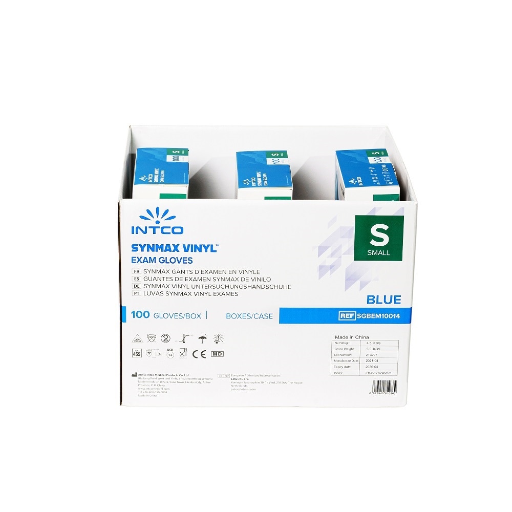 Комплект от 3 кутии винилови ръкавици INTCO за еднократна употреба ...