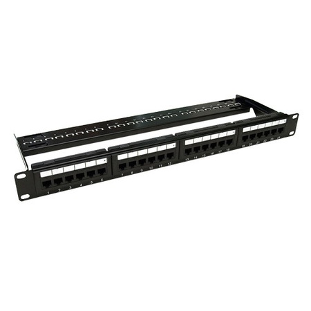 Patch Panel 1U, UTP cat6A, 24 porturi RJ45 - eMAG.ro