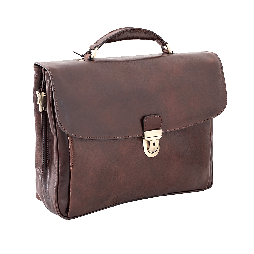 Geanta barbati din piele naturala vachetta, Util Land, miere, GB163C ...