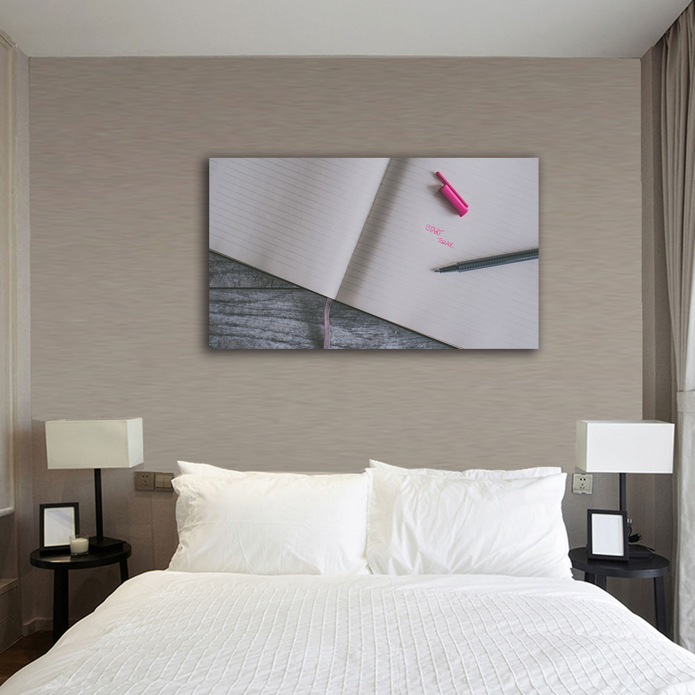 Tablou Canvas Premium, Art Star, Start today, Mesaje, Panza pe cadru de ...