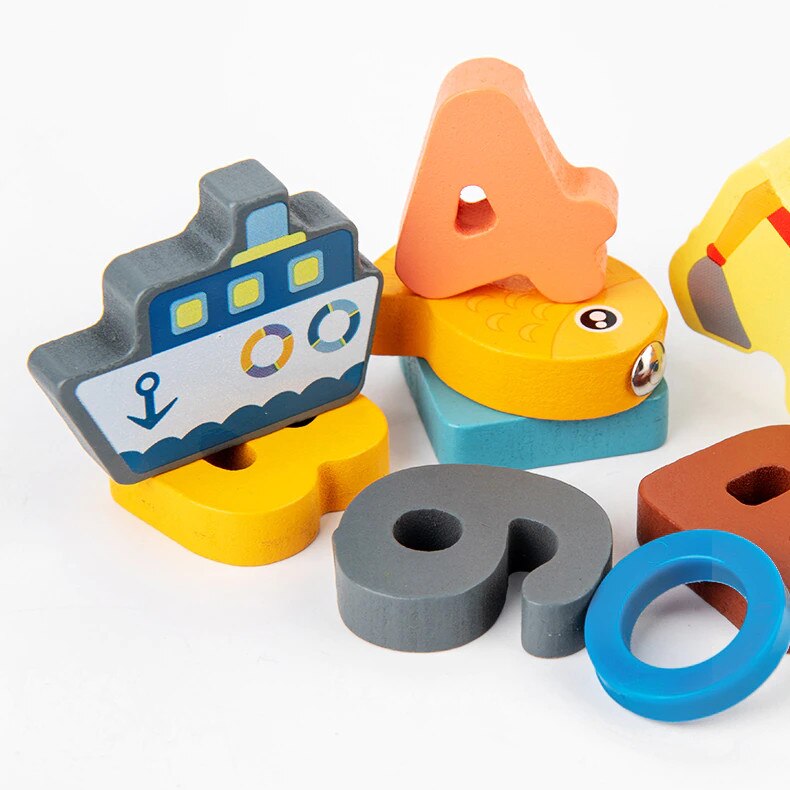 Joc educativ din lemn, 7 in 1, sortator de culori, vehicule, litere ...