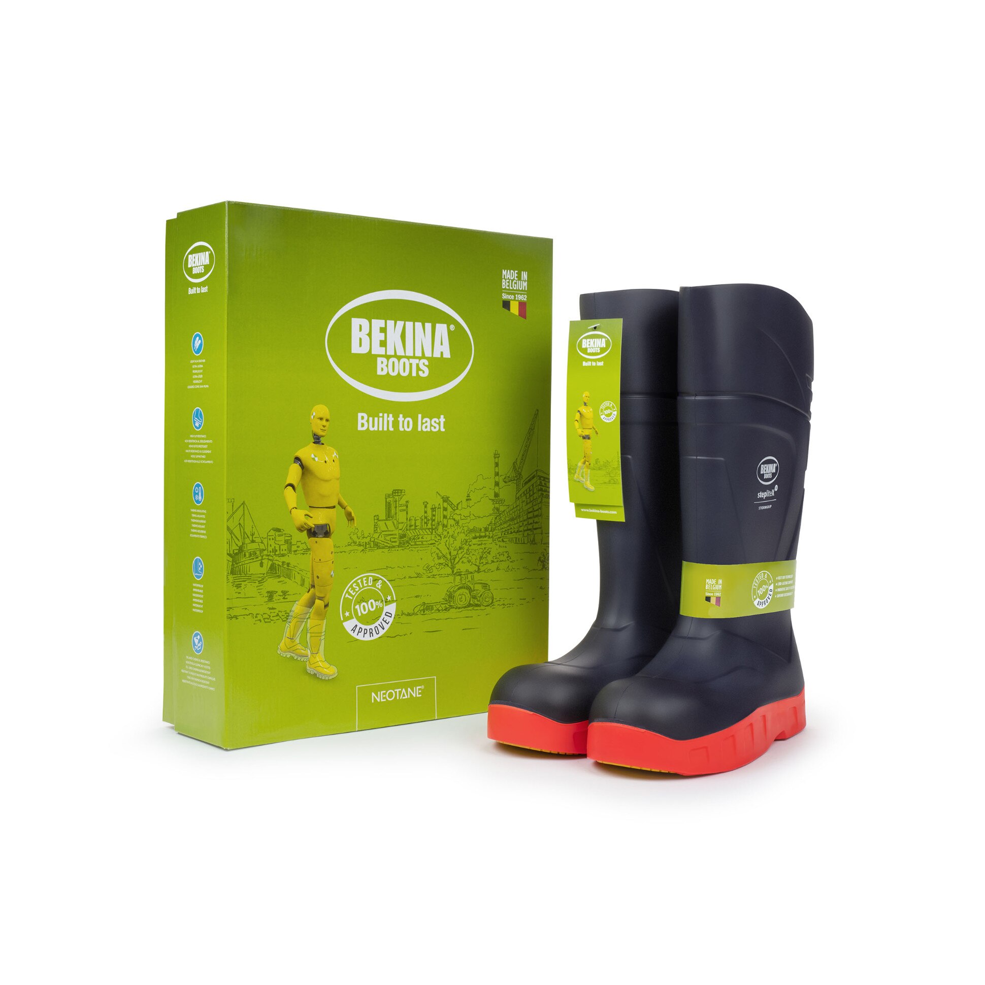 Cizme protectie Bekina StepliteX StormGrip, S5, bleumarin/portocaliu ...