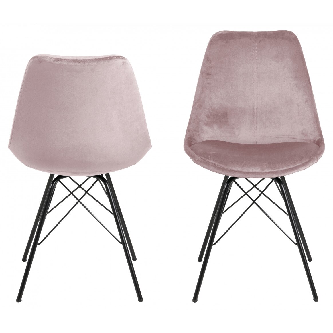 Set 2 scaune dining Luis, Scandinavia, Roz - eMAG.ro