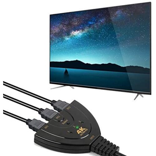 Hub 4K Switch HDMI, 3 porturi, Full HD 1080P 3D, cu cablu HDMI, Rata de ...