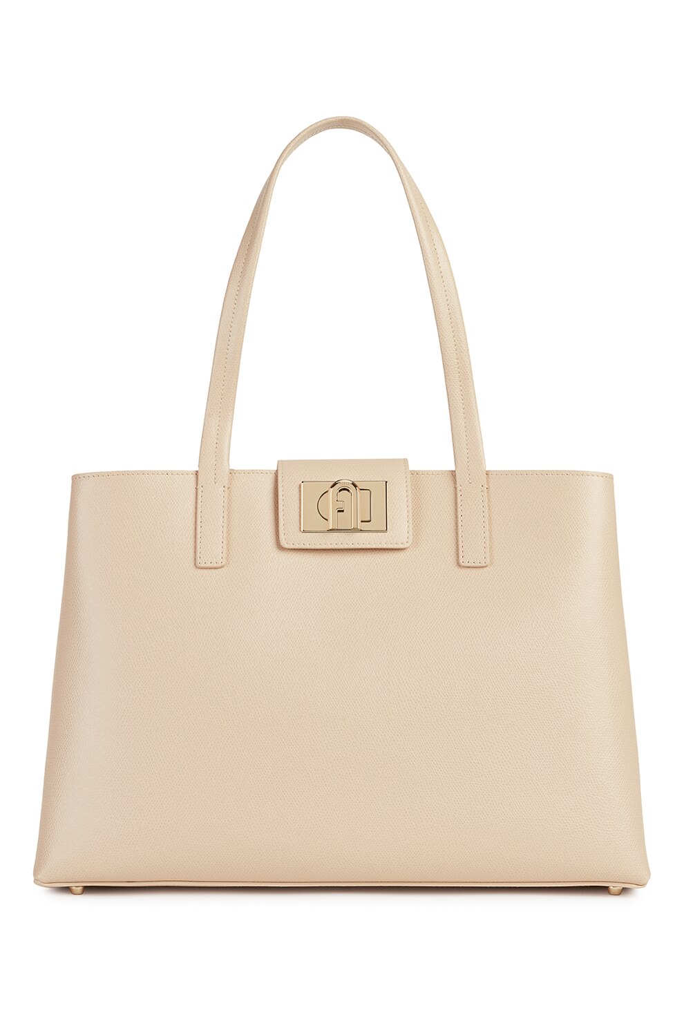 Furla, Geanta tote din piele cu aspect texturat 1927, Bej deschis - eMAG.ro