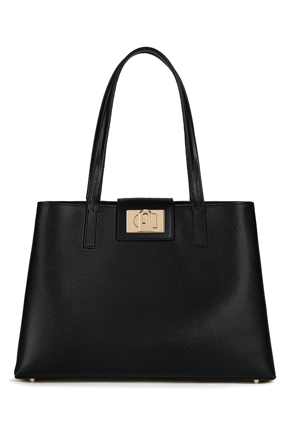 Furla, Geanta tote din piele cu aspect texturat 1927, Negru - eMAG.ro