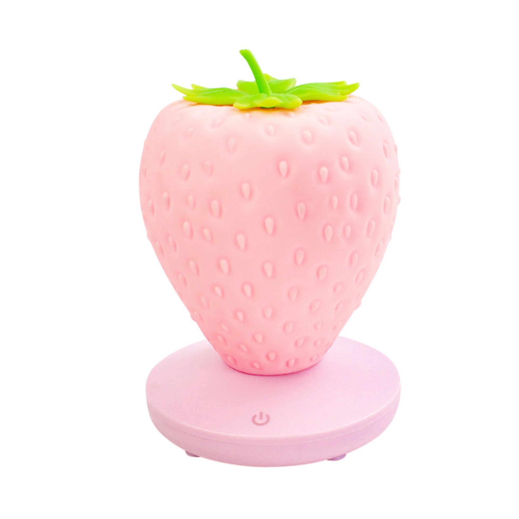 Veioza in forma de capsuna, 5V, Incarcare USB, LED, Roz - eMAG.ro