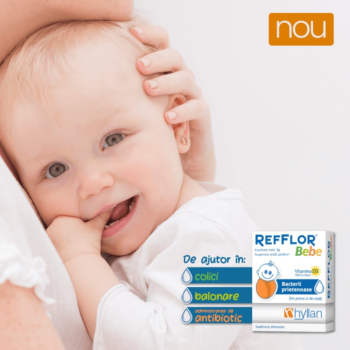 Picaturi Refflor Bebe, Supliment alimentar pentru sistemul digestiv ...