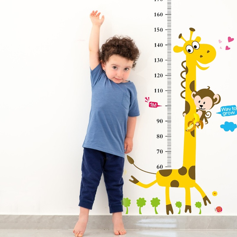 Sticker autocolant metru masurare inaltime copii, Girafa, diagrama ...