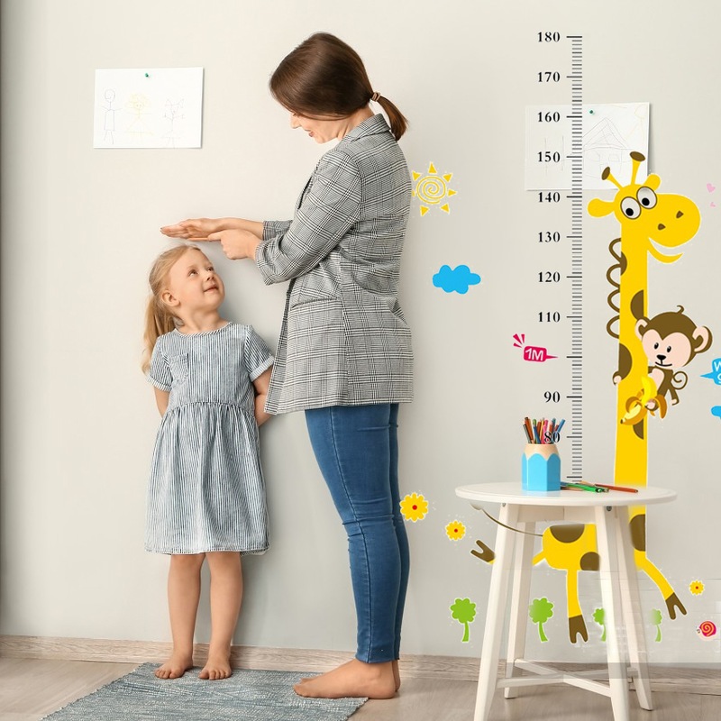 Sticker autocolant metru masurare inaltime copii, Girafa, diagrama ...