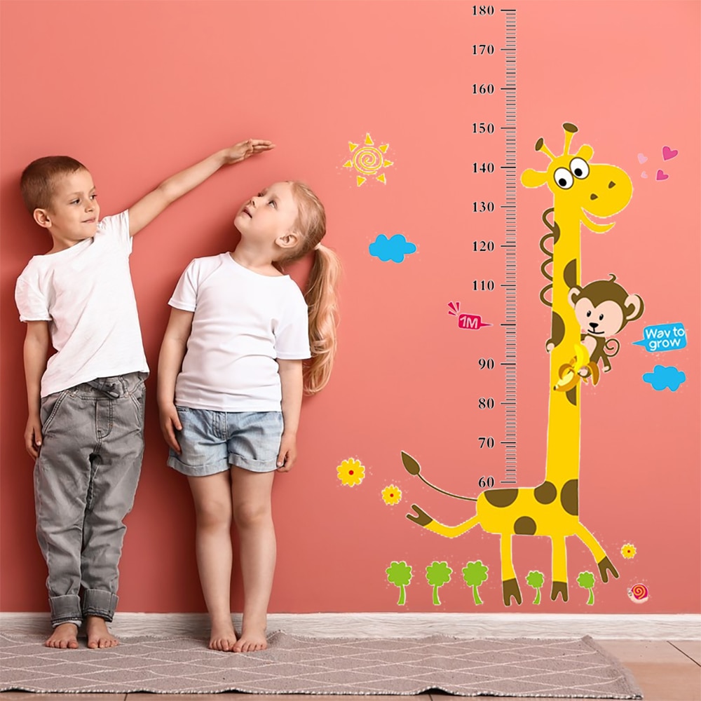 Sticker autocolant metru masurare inaltime copii, Girafa, diagrama ...