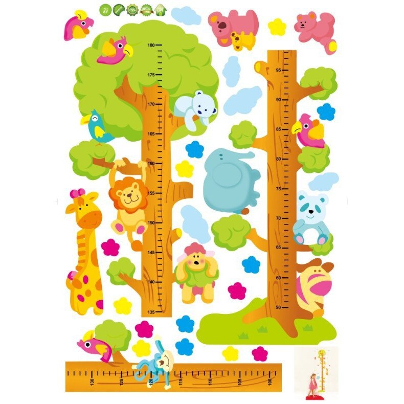 Sticker autocolant metru masurare inaltime copii, Galben - eMAG.ro