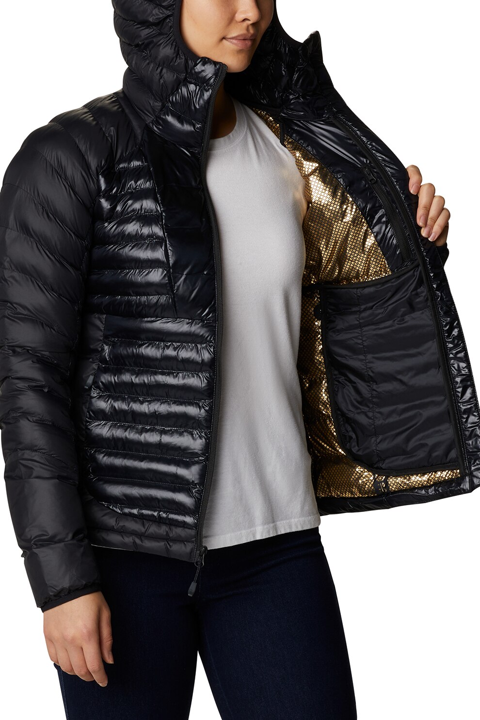 Columbia, Geaca cu finisaj rezistent la apa, gluga si vatelina pentru ...