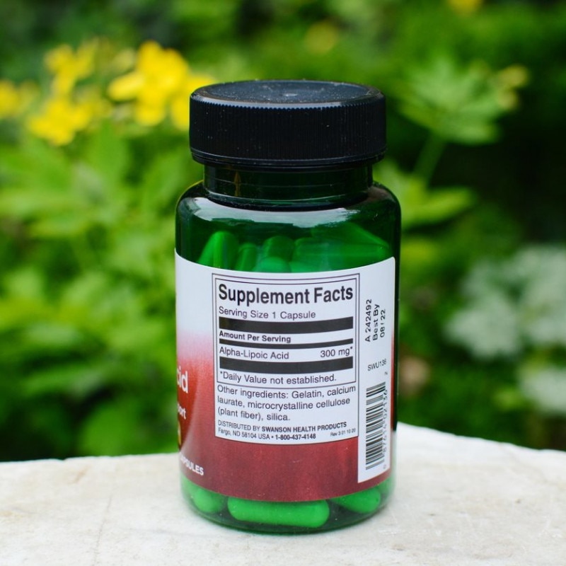 Alpha Lipoic Acid (ALA), 300mg, Swanson, 60 capsule SWU136 - eMAG.ro