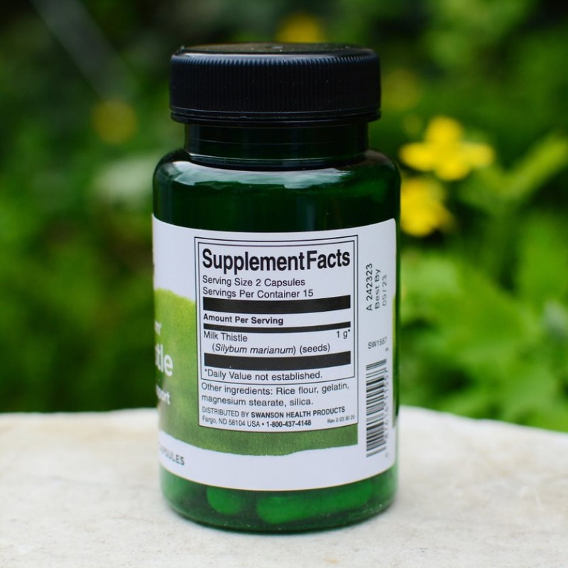 Full Spectrum Milk Thistle (Armurariu), 500mg, Swanson, 30 capsule ...