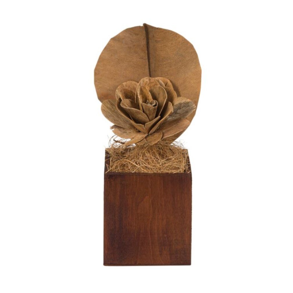 Floare uscata artificiala decorativa in ghiveci pentru interior, 20 cm ...