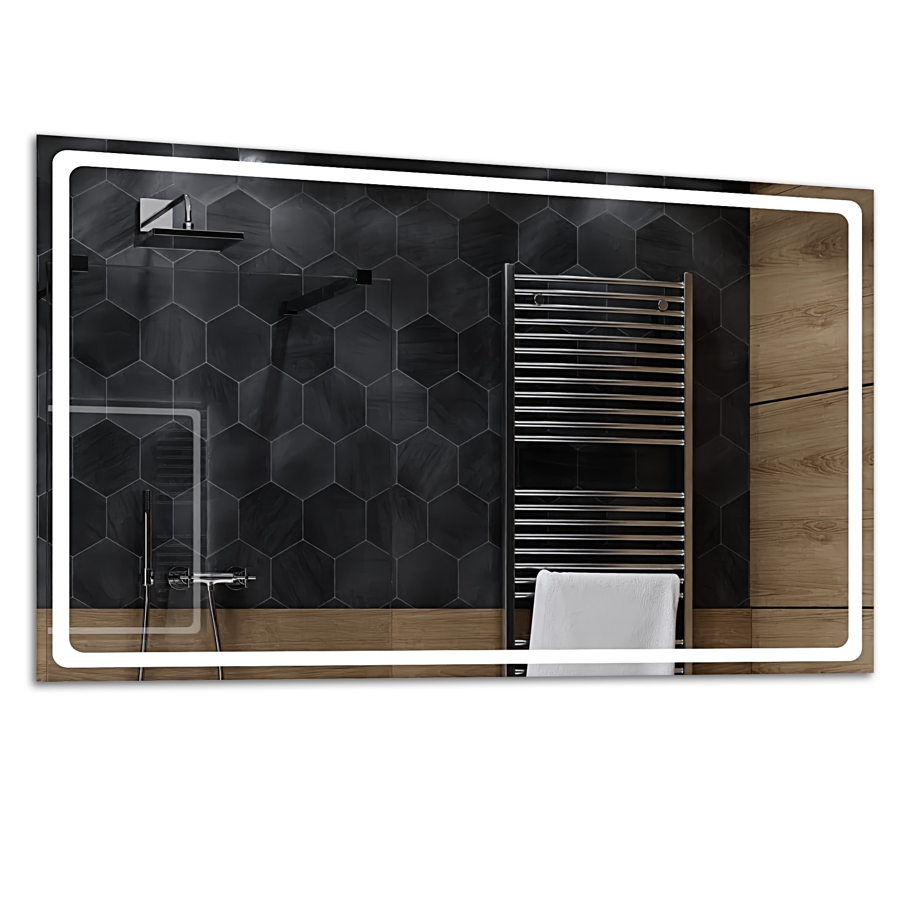Oglinda LED pentru baie, iluminata - Houston 170x90 cm - eMAG.ro