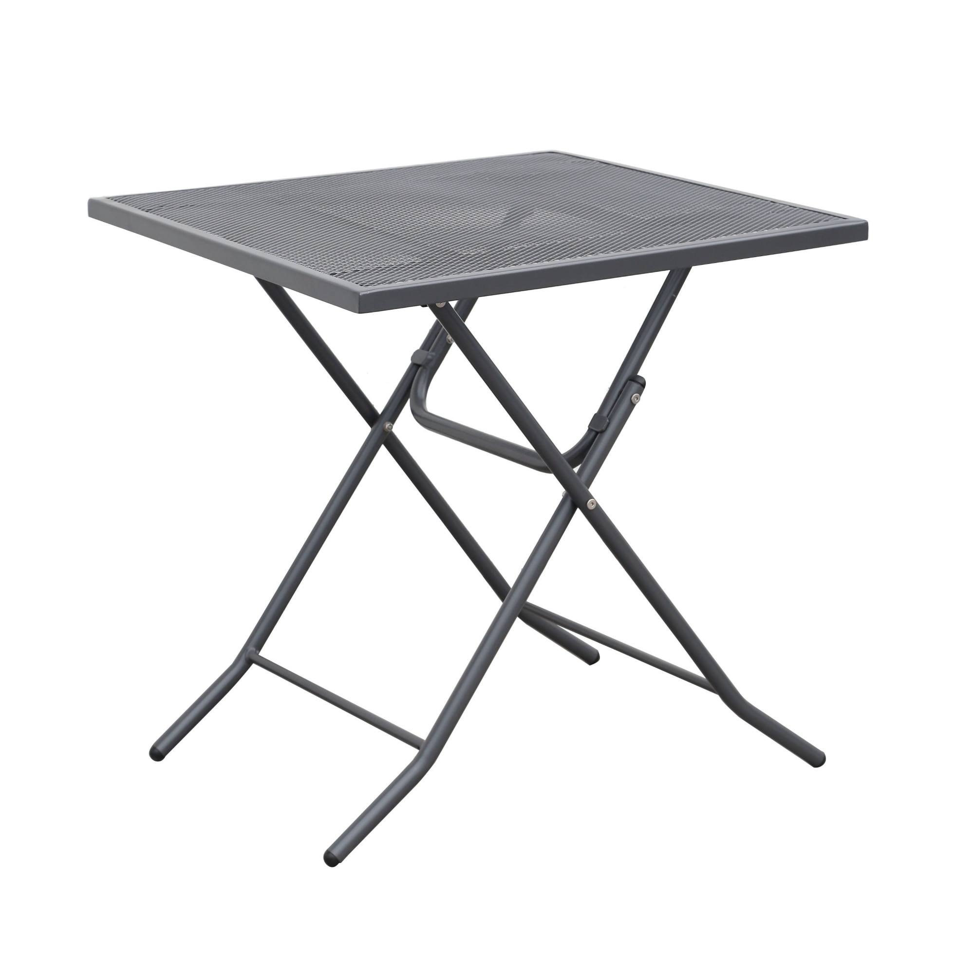 Set masa patrata pentru gradina DacEnergy©, din metal, cu blat sticla ...