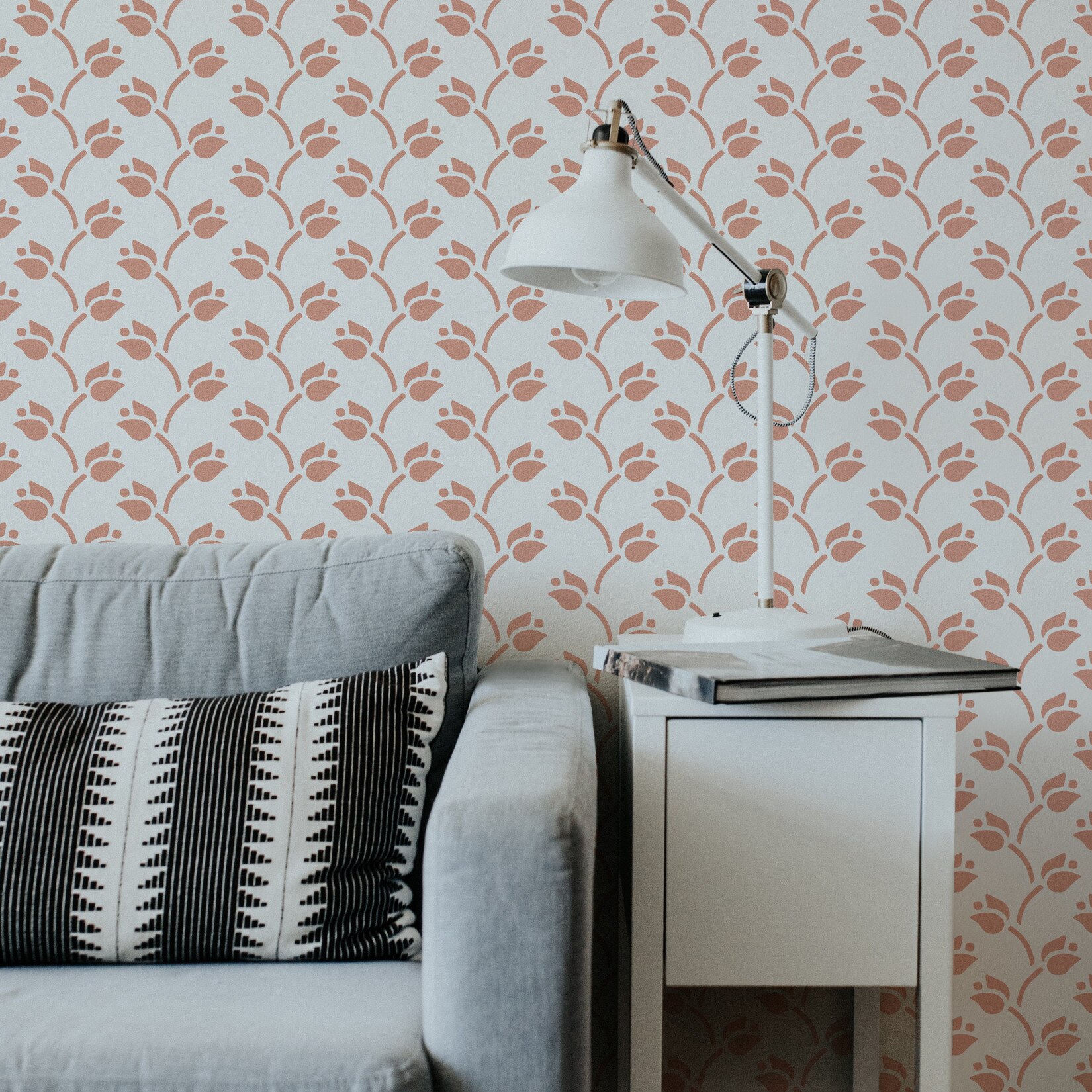 Sablon decorativ Lilly Pattern, A4, reutilizabil, plastic - eMAG.ro