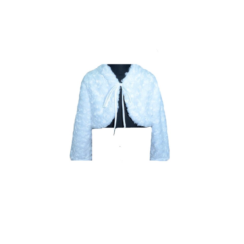 Bolero Elegant Din Blanita Pentru Fete Sarum Sr03 140 Cm Alb 140 Cm Emagro