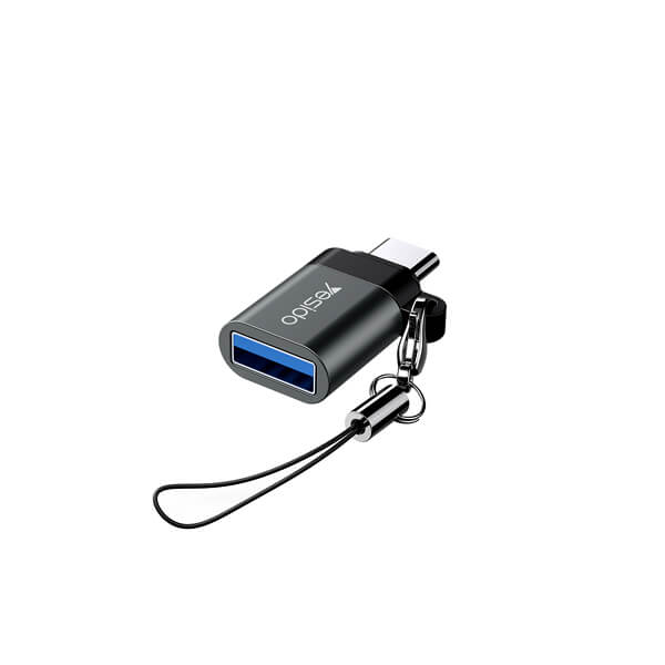 Adaptor OTG Yesido GS06 USB Type-C la USB 3.0 Mama, Aluminium, Negru - eMAG.ro