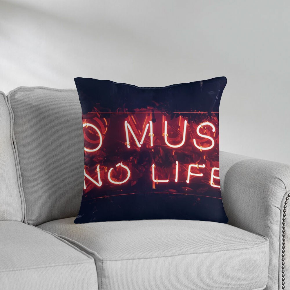 Dekoratív párna Art Star, Nincs zene, nincs élet, Üzenetek, Modern ...