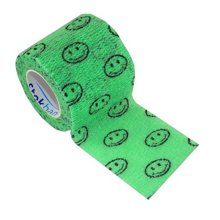 Bandaj elastic pentru rani Emoji, 7,5cm x 4,5m, Verde - eMAG.ro
