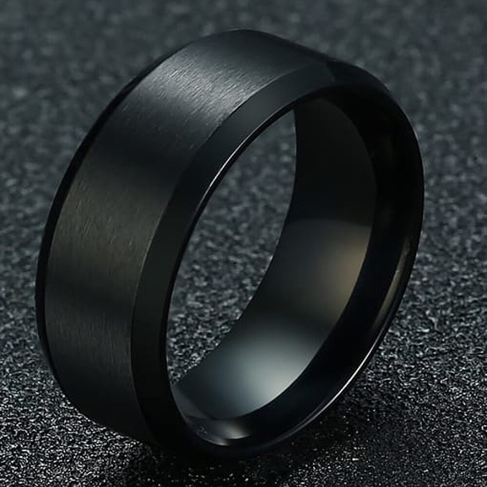 Inel titan 3594C,Negru,10 US,Sic Moda - eMAG.ro