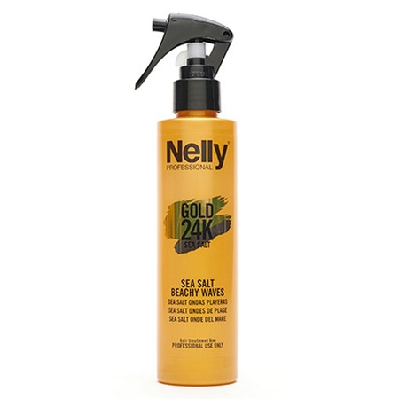 Spray cu sare de mare, Nelly Professional, Gold 24K Sea Salt, 200 ml ...